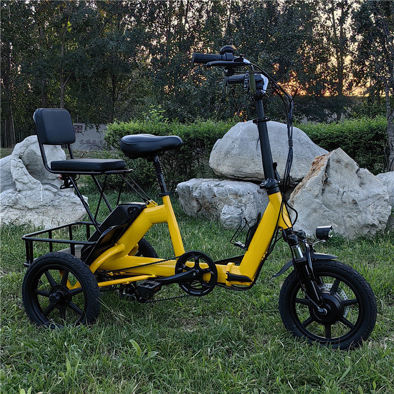 14Inch Folding Small Lightweight Pedal Power Assisted Tricycle Adult ...