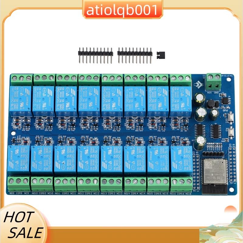 16 Channel Relay Module DC5-12V Power Supply ESP32 Development Board ...