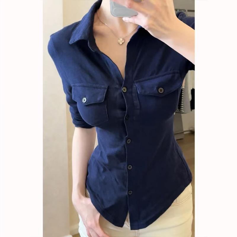 MOSESQUEEN Mercy Plus Size Women's Chubby Beauty French Retro POLO ...