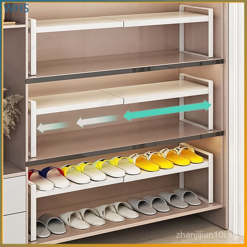 Shoe Cabinet Layered Partition Expandable Entry Cabinet Inside Shoe ...