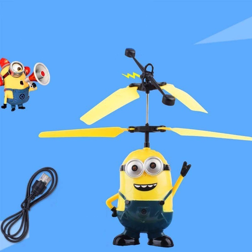 ⭐ELECTRO⭐Helicopter Flying Induction Drone Small Yellow People Light ...