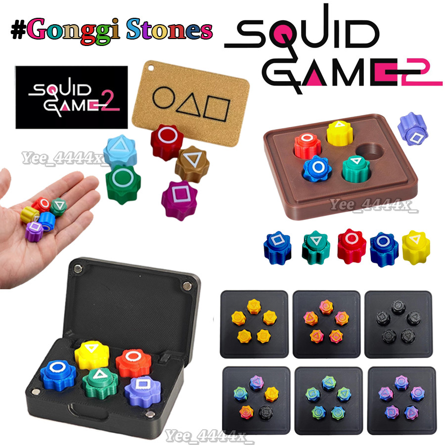 5pcs Gonggi Jack Stone Pebbles Set Squid Game 2 Gonggi Stones Game ...