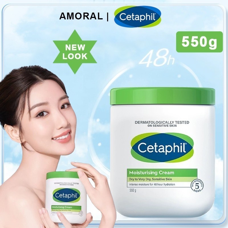 Cetaphil Moisturizing Cream for Face & Body 550g, Bind Water To The ...