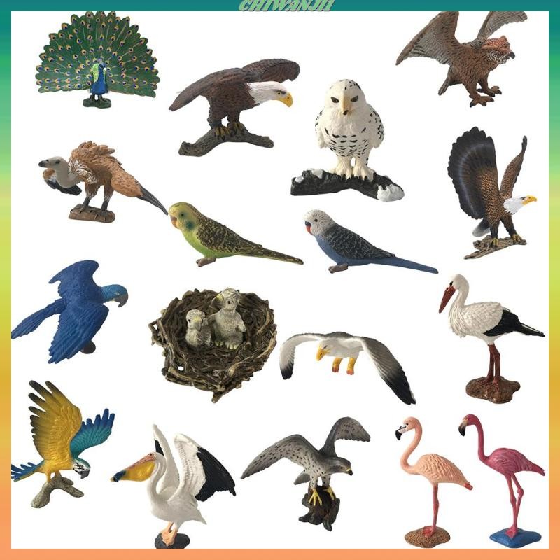 [Chiwanji1] Different BIRD Toy Figurine Models, including Macaw ...