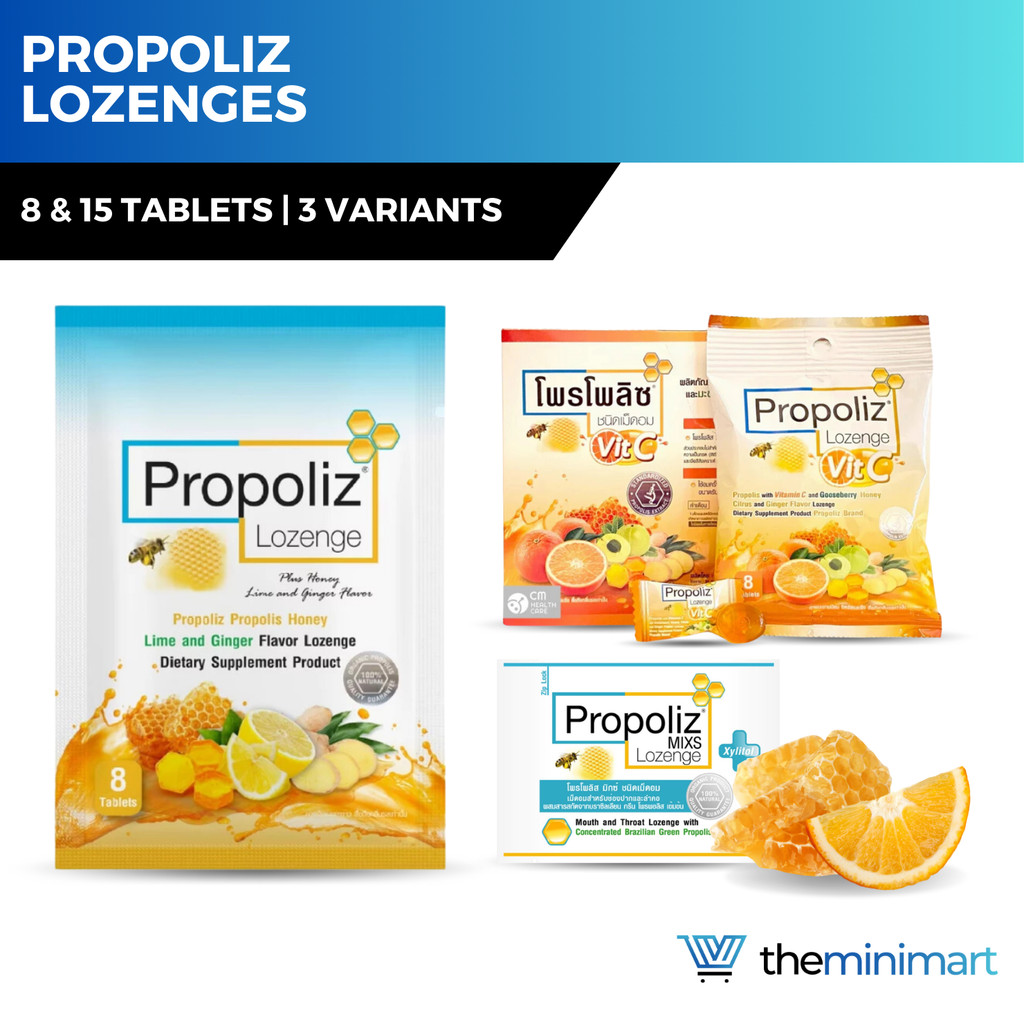 Propoliz Lozenges - Soothes Sore Throat, Relieves Cough, Phlegm ...