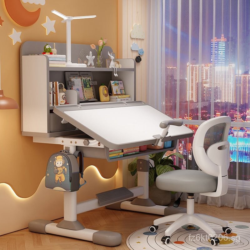 Adjustable Desk for Children, Home Study Desk with Chair, Corrective ...