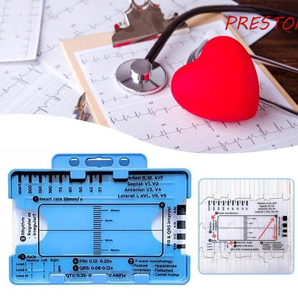 PRESTON ECG 7 Step Ruler Card, Interpretation Portable Pocket Ecg/Ekg ...