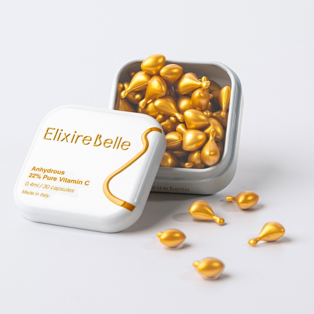 Elixire Belle Anhydrous 22% Pure Vitamin C Serum 30s Capsules as ...