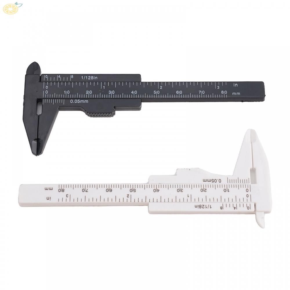 Plastic Gauge Ruler Sliding Measure Tool Mini Ruler Micrometer Sliding ...