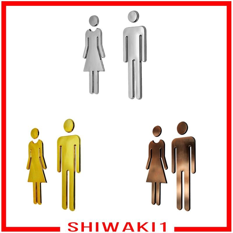 [Shiwaki1] WC Decals Toilet Signs Restroom Washroom Signage Plaque ...