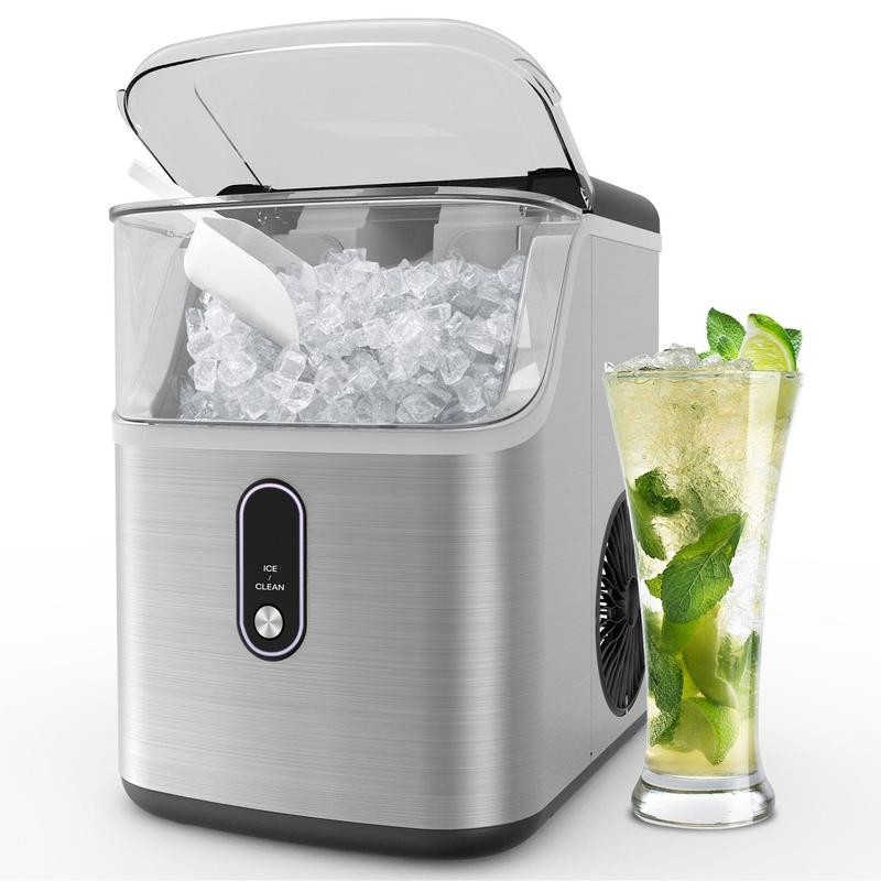 Silonn Countertop Ice Maker Machine, 33 lbs daily, Self-Cleaning, Sonic ...
