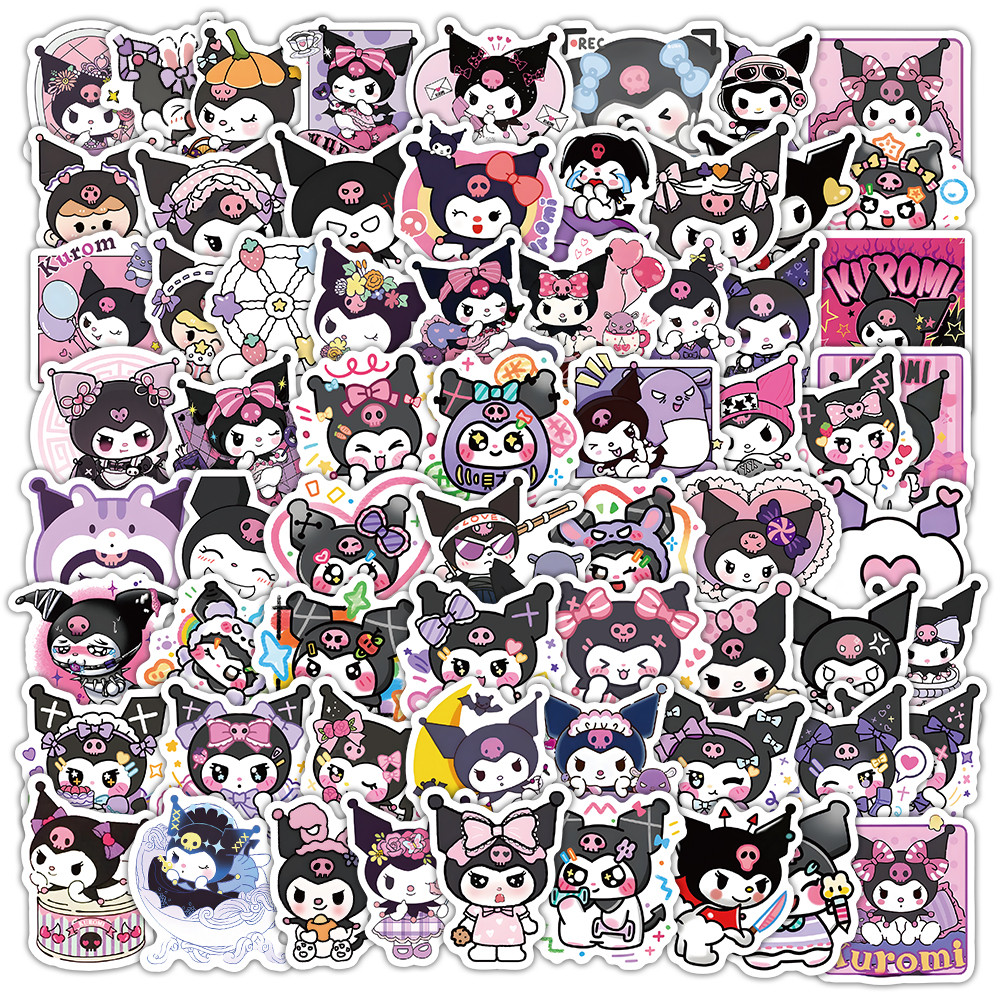 100PCS Cartoon Animme Dress Up Kuromi SANRIO Graffiti Stickers For ...