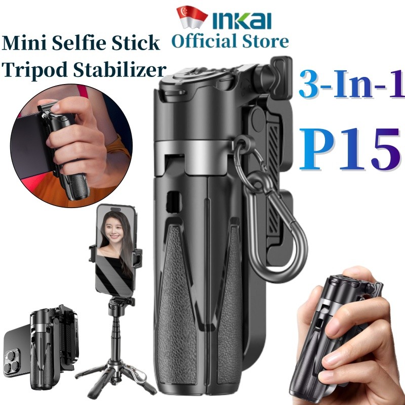 SG Local - P15 Mini Selfie Stick 3-In-1 Portable Telescopic ...