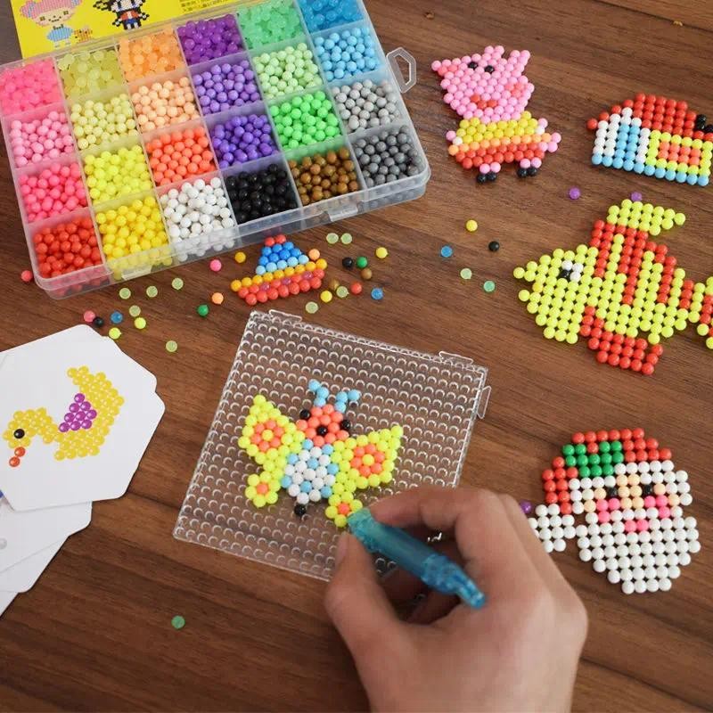 24 Colors 4mm Water Beads Spray Perler Magic Bead Educational 3D Diy ...