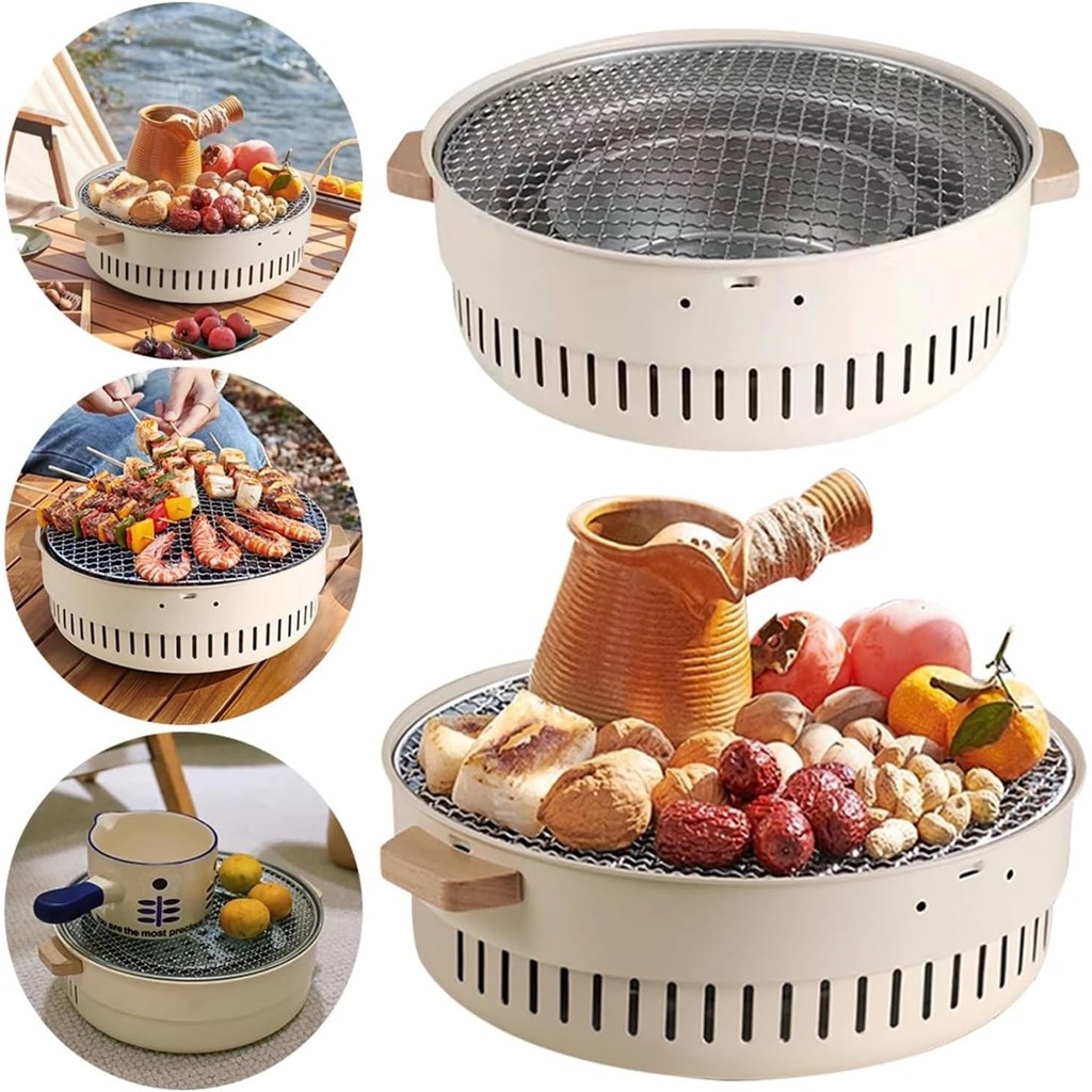 Mini Charcoal Grill - Portable Barbecue Charcoal Grill - Multipurpose ...