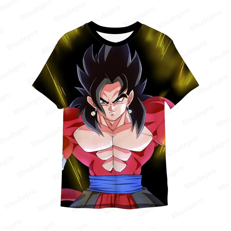 Summer 2025 Dragon Ball Anime Goku 3D Print T-Shirt for Kids Unisex ...