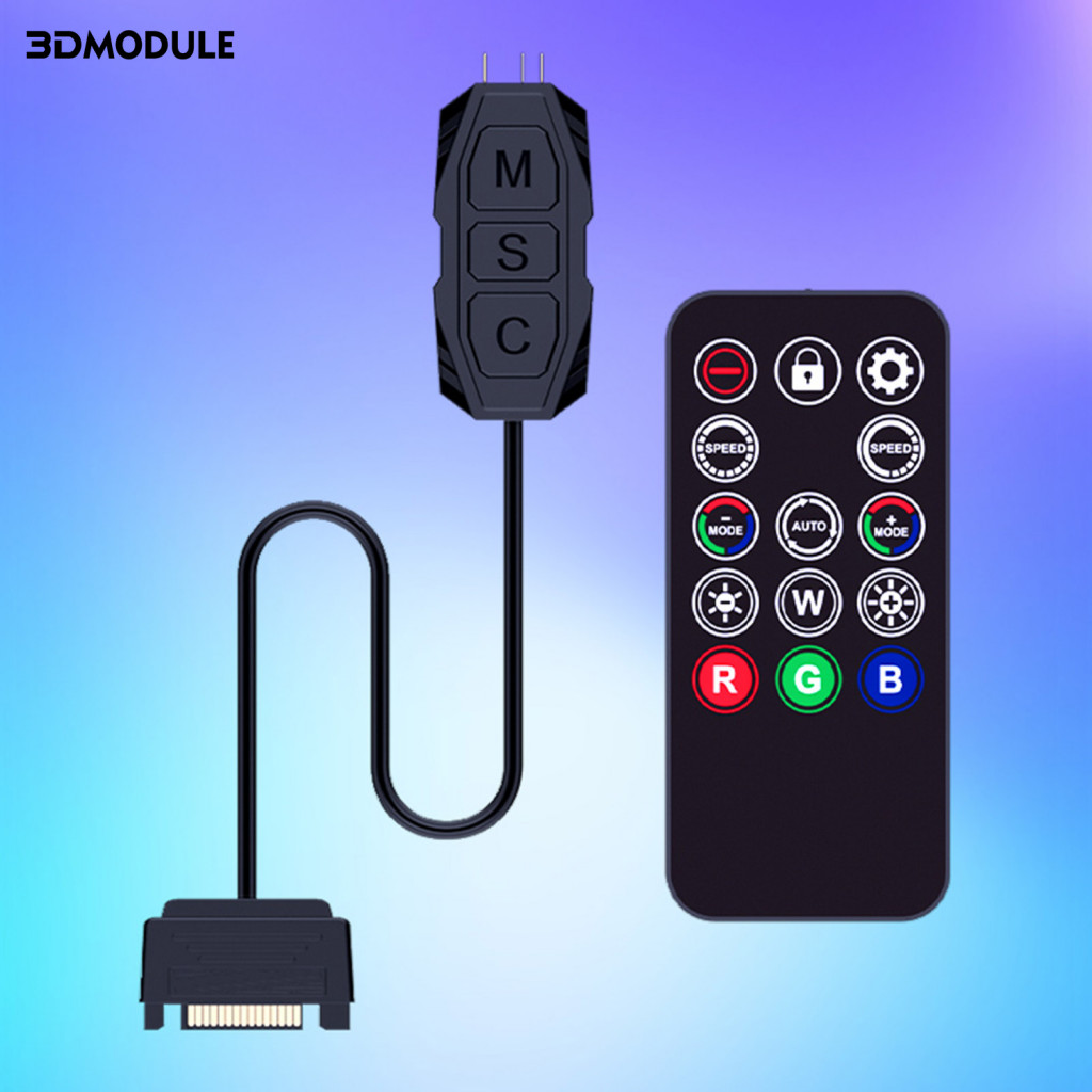 Argb Controller with 14 Keys Remote Case Fan Argb Controller 5v 3pin ...