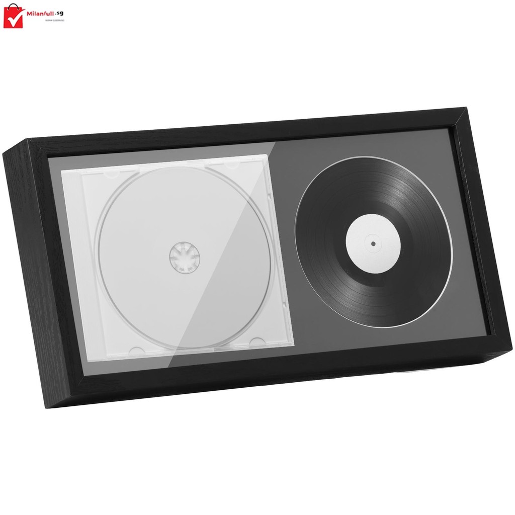 CD Frame Display Case Wood CD Display Frame With Bracket Hook Double ...