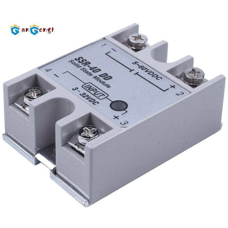 Single Phase Solid State Relay DC-DC SSR-40DD 40A DC3-32V DC5-60V White+Silver | Shopee Singapore