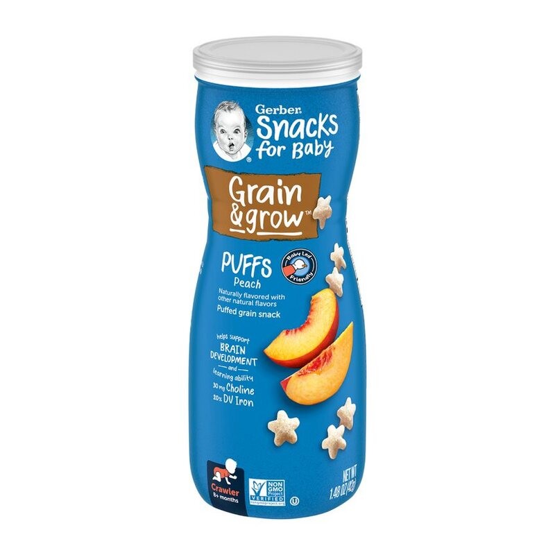 Gerber Puffs Cereal Snack Peach 42g | Shopee Singapore