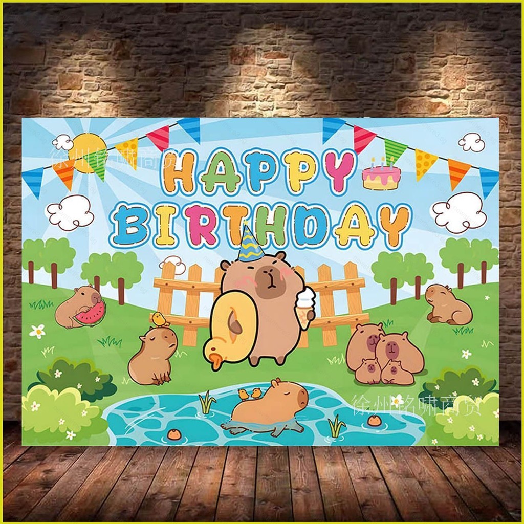 Capybara Theme decoration Celebrate birthday Party Photo Photography ...