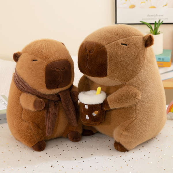 capybara plush capybara Internet celebrities hug milk tea, kapibala ...