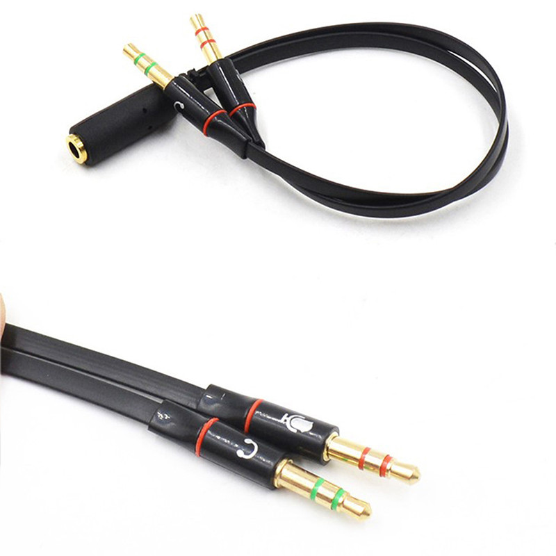 [ltc] 3.5mm TRRS Adapter 2 Male 1 Female mini 3.5mm Jack 4 pin Splitter ...