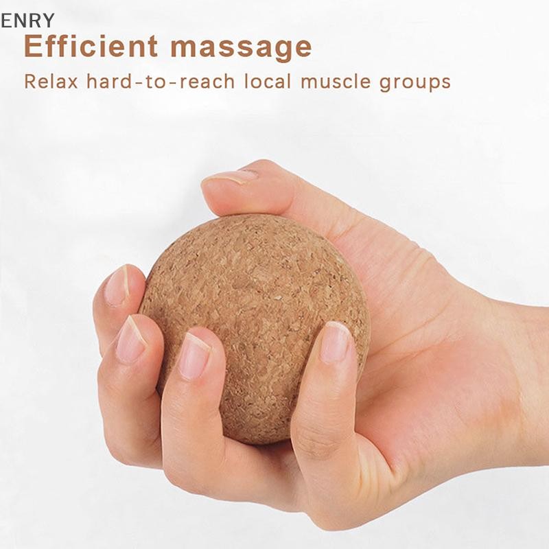 EN Cork Massage Ball Back Massage Foot Massager Yoga Ball Tension ...
