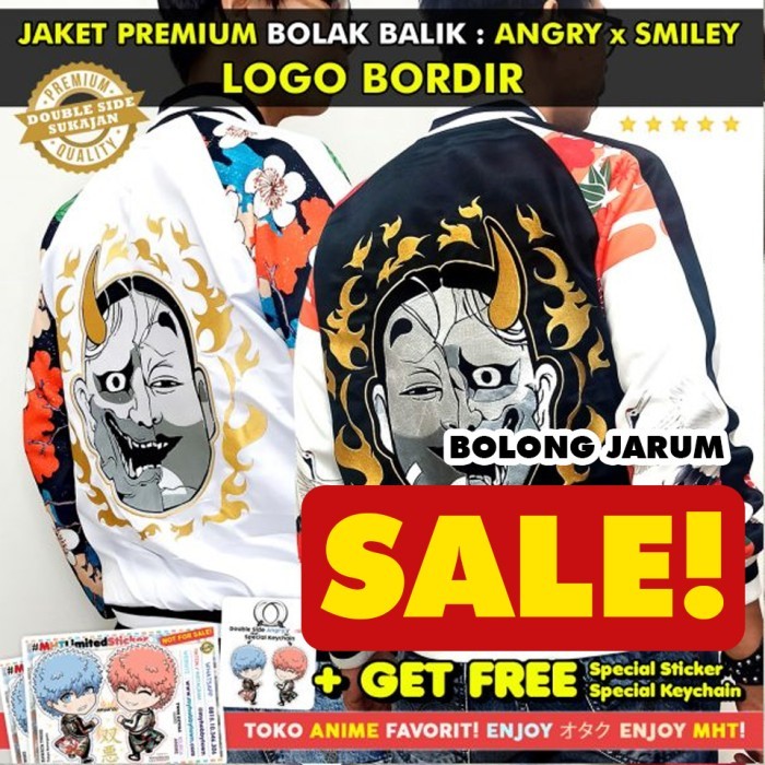 Tokyo Revengers Angry Smiley Jacket Bomber Sukajan Cover Version ...