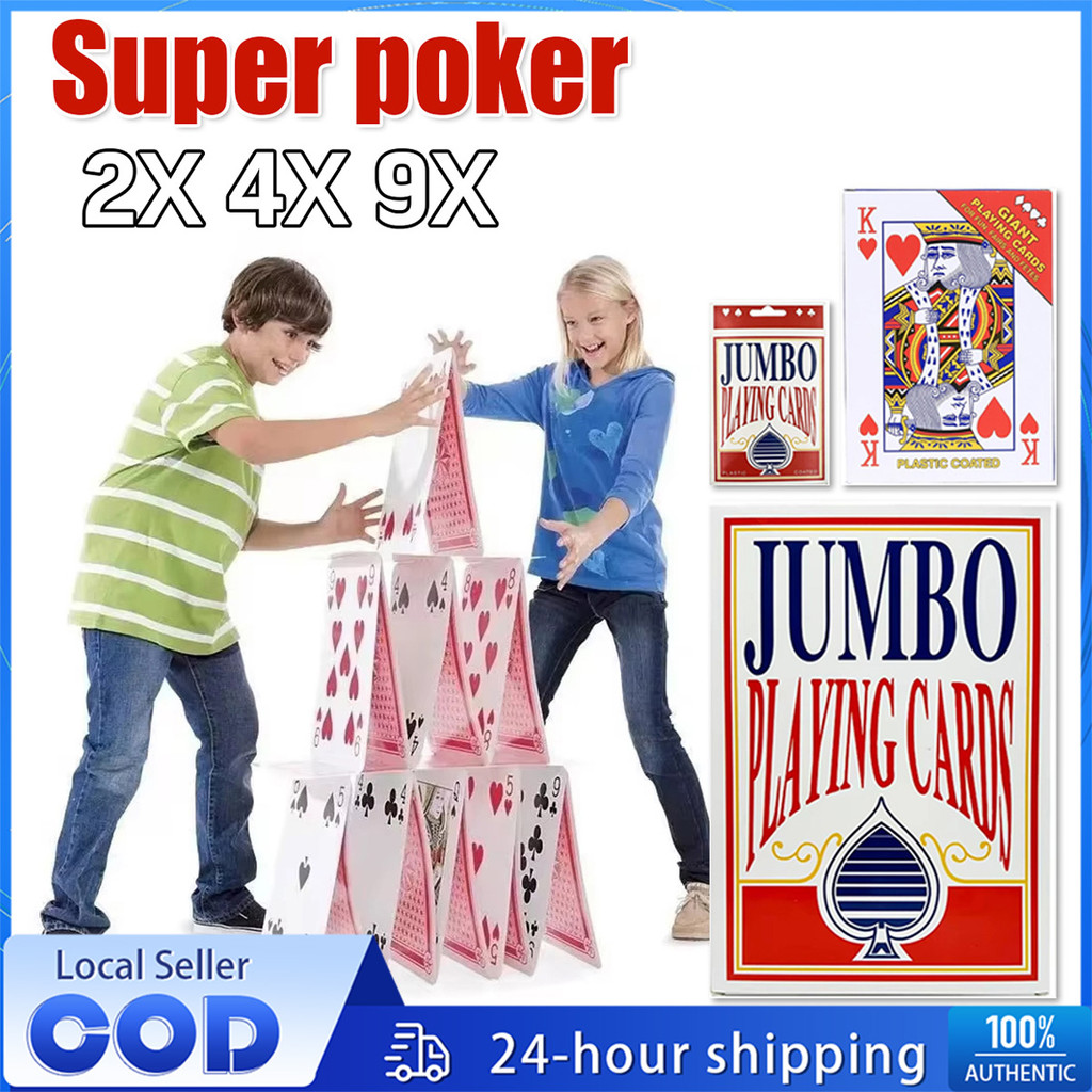 6x Giant Playing Cards Giant Poker Cards Jumbo Cards Jumbo Playing ...