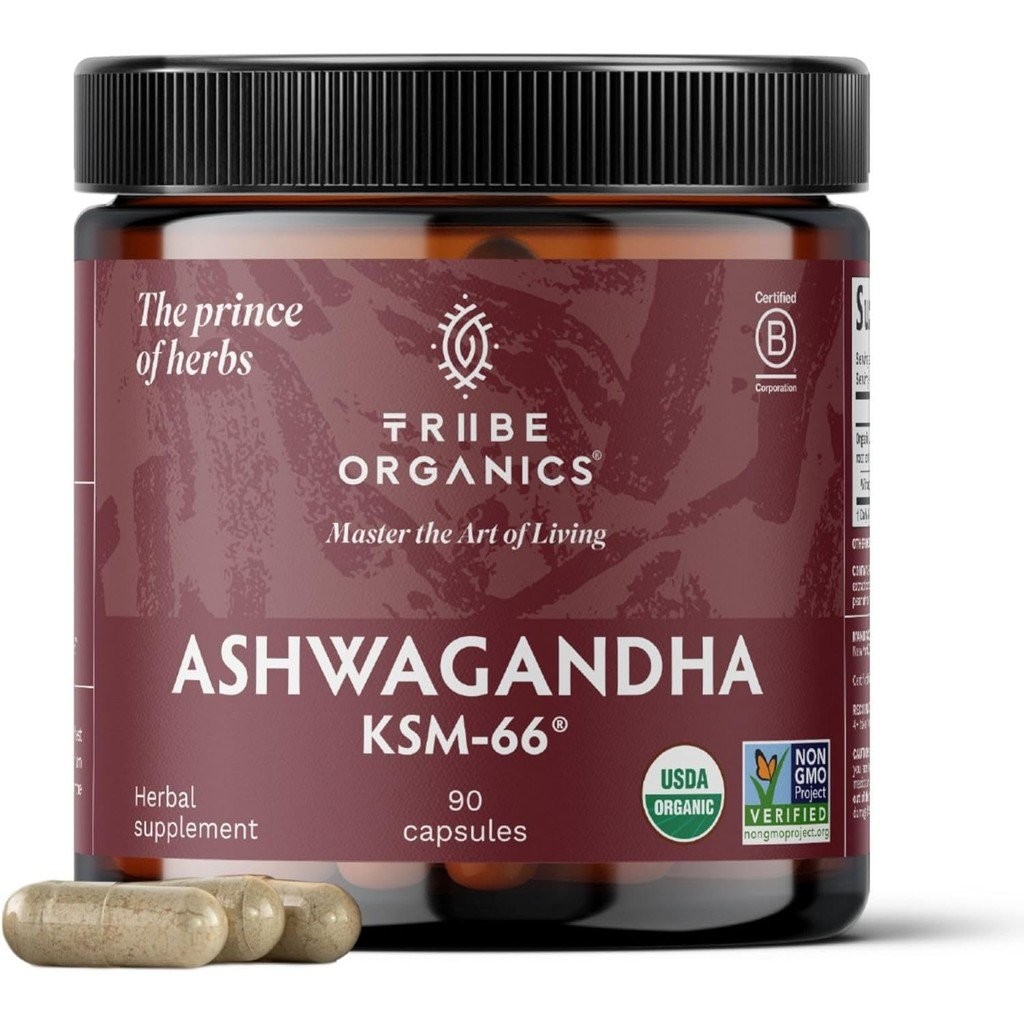 TRIBE ORGANICS Ashwagandha KSM 66 Pure Organic Root Powder Extract ...