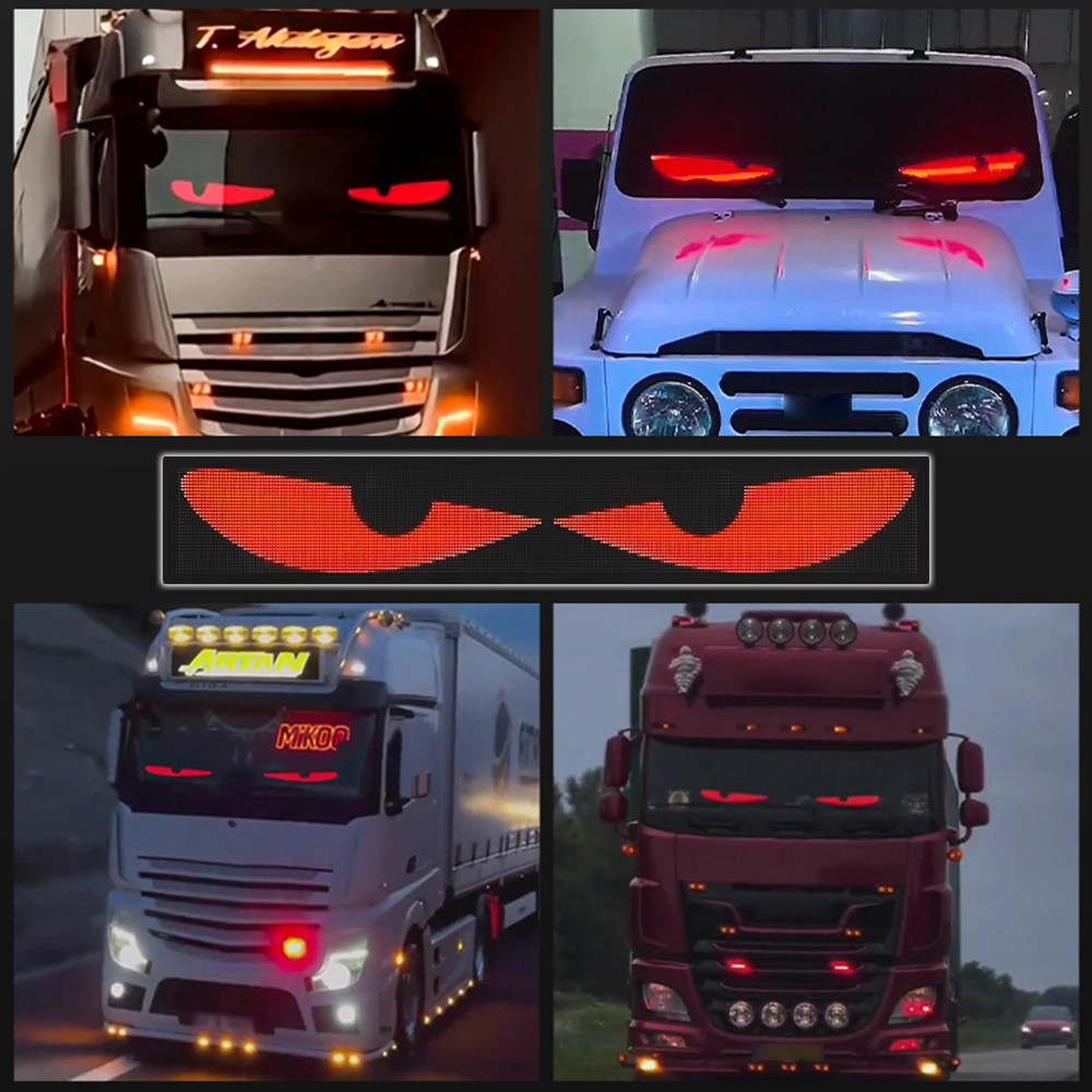 Devil's Eye LED Truck Sign Remote Control LED Matrix Pixel Panel,DIY ...