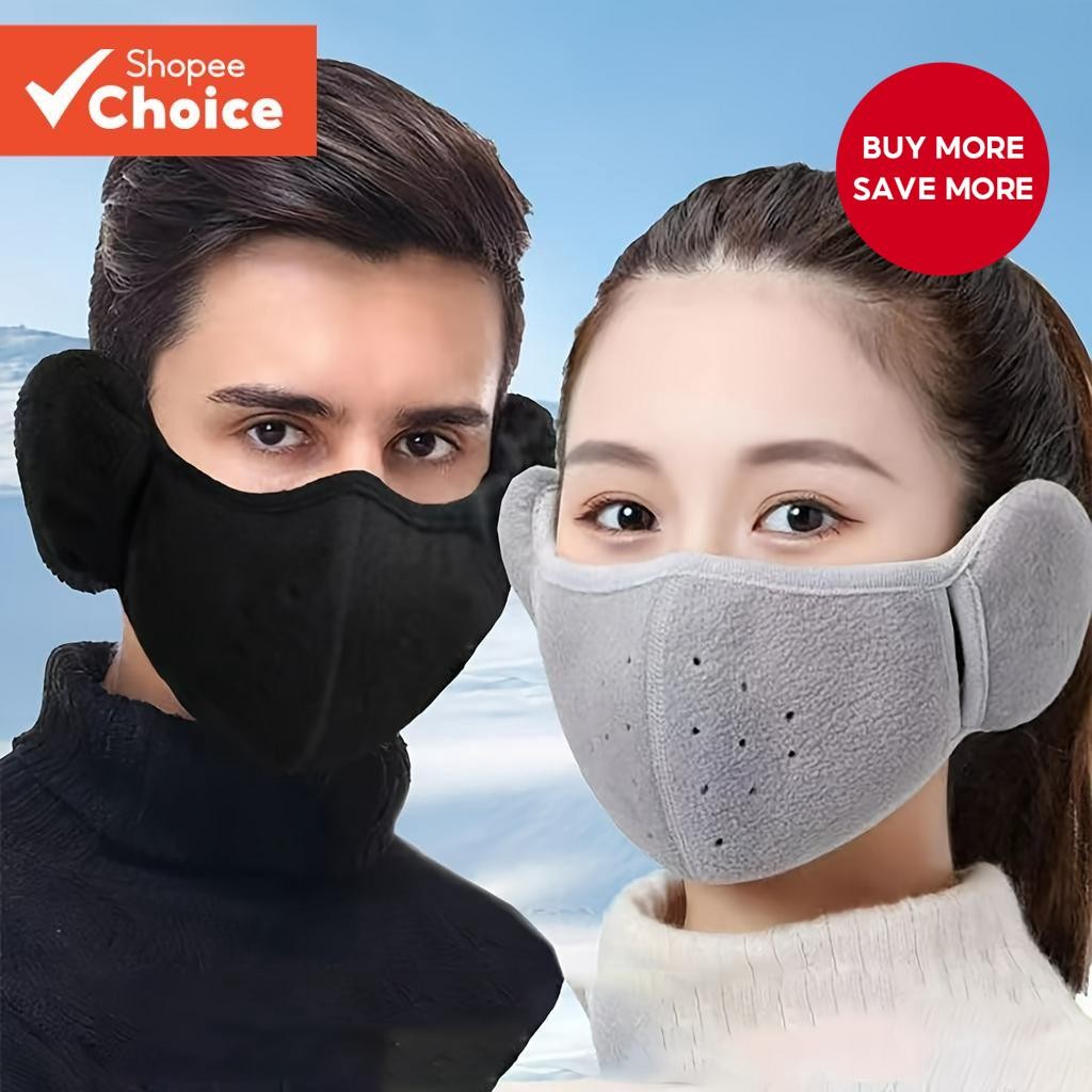 1pc-Autumn And Winter Warm Thickened Face Mask With Ear Protection ...
