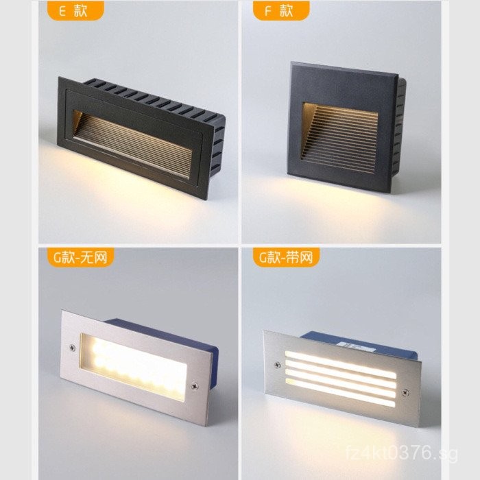 Outdoor Footlight Corner Light Spotlight Rectangular Stair Light Ground ...