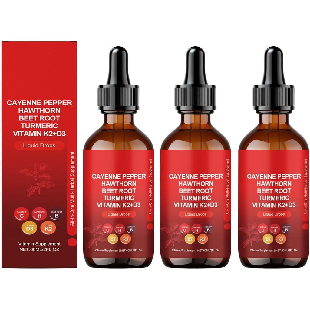 Rethes Cayenne Pepper Drops, Cayenne Pepper Extract Liquid (3pcs ...