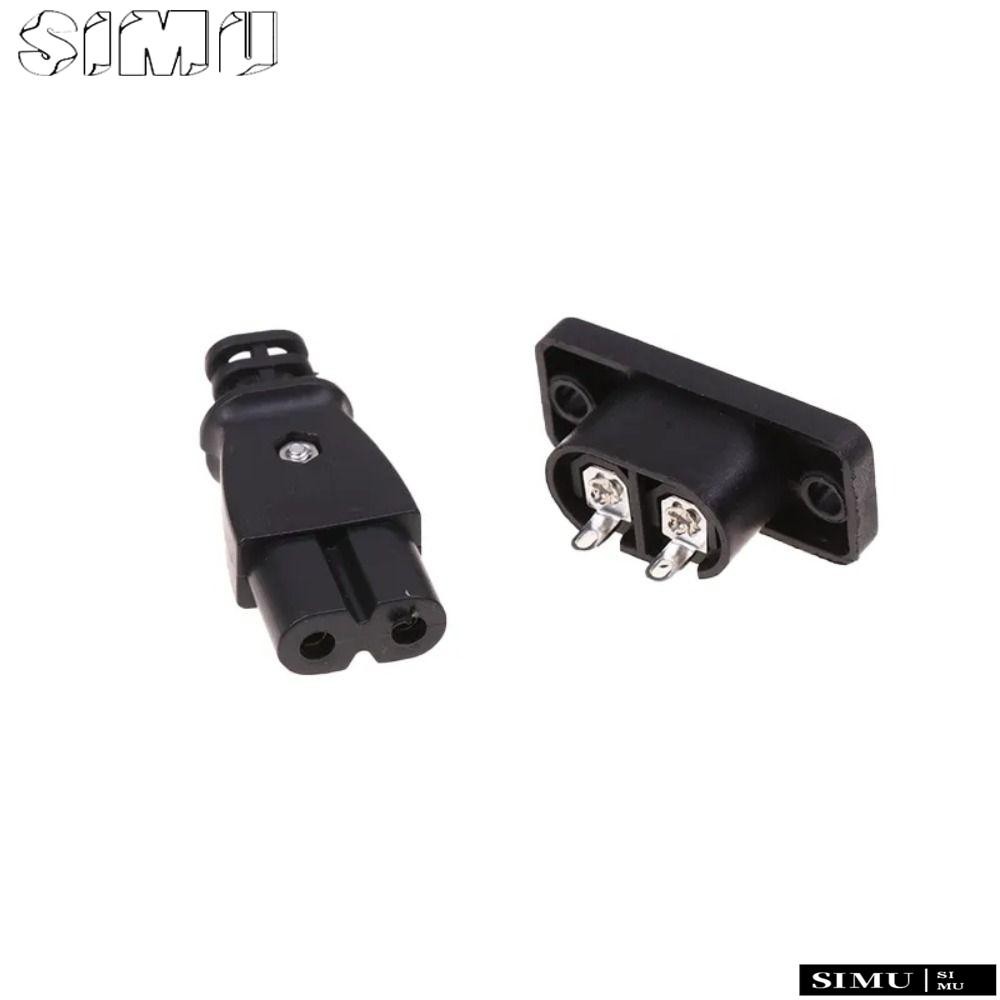 SIMULR C8 Male Power Socket, Detachable AC 2.5A 250V Female Plug ...