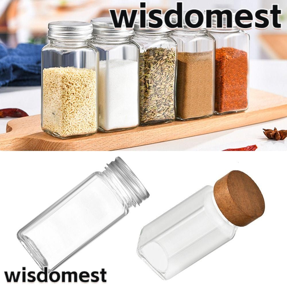 WISDOMEST Glass Storage Bottle, Dispensing Bottles Transparent Storage ...