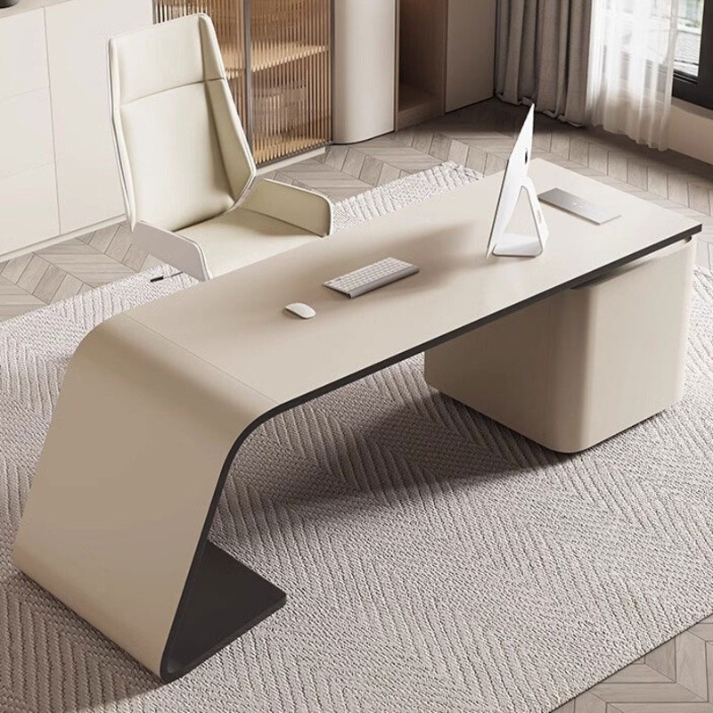 Office Desk Simple And Modern Office Desk And Chair Combination Light ...