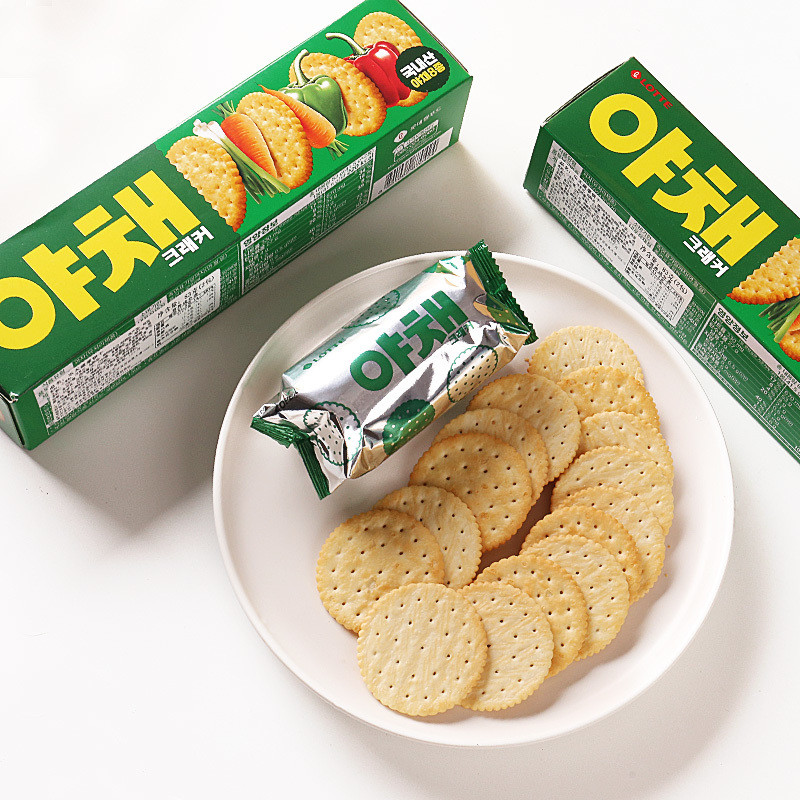 Korea Imported LOTTE LOTTE Vegetable Crispy Biscuits Office Afternoon ...