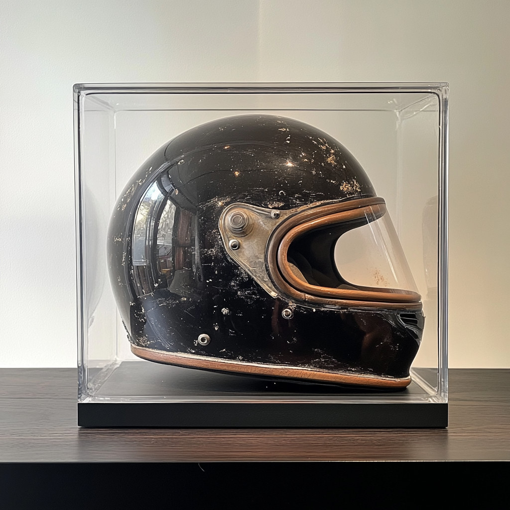 Transparent Helmet Storage Box Acrylic Display Box Cabinet Display Case ...