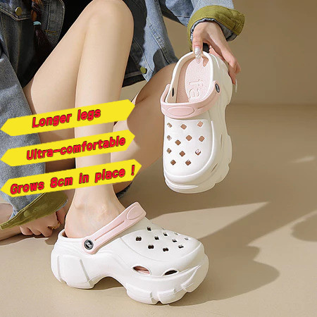 Thick Women Indoor Slippers Bottom Crocs Unisex Classic 3 color Outdoor ...