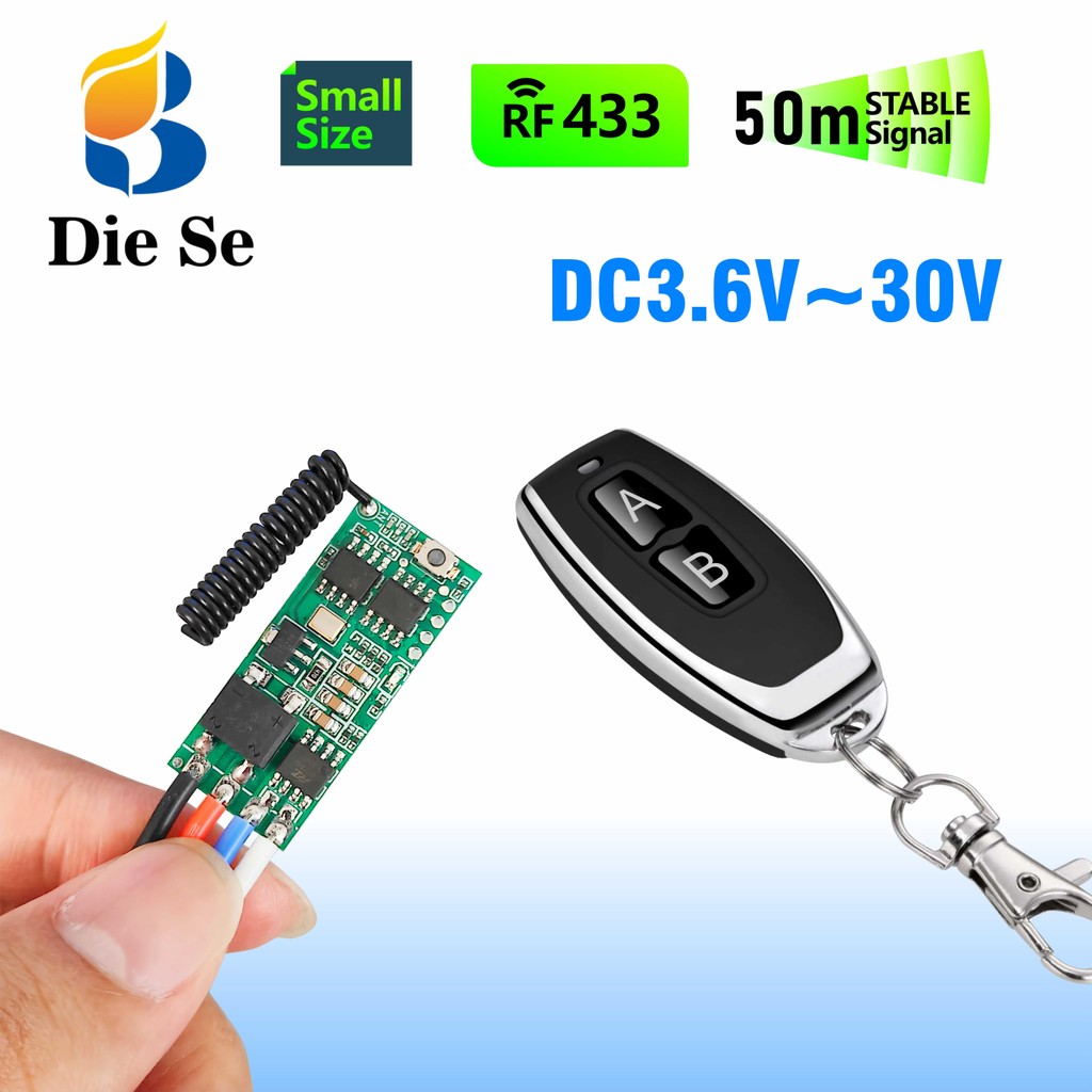 Mini DC Wireless Remote Control Switch for LED Lights, Electronic ...