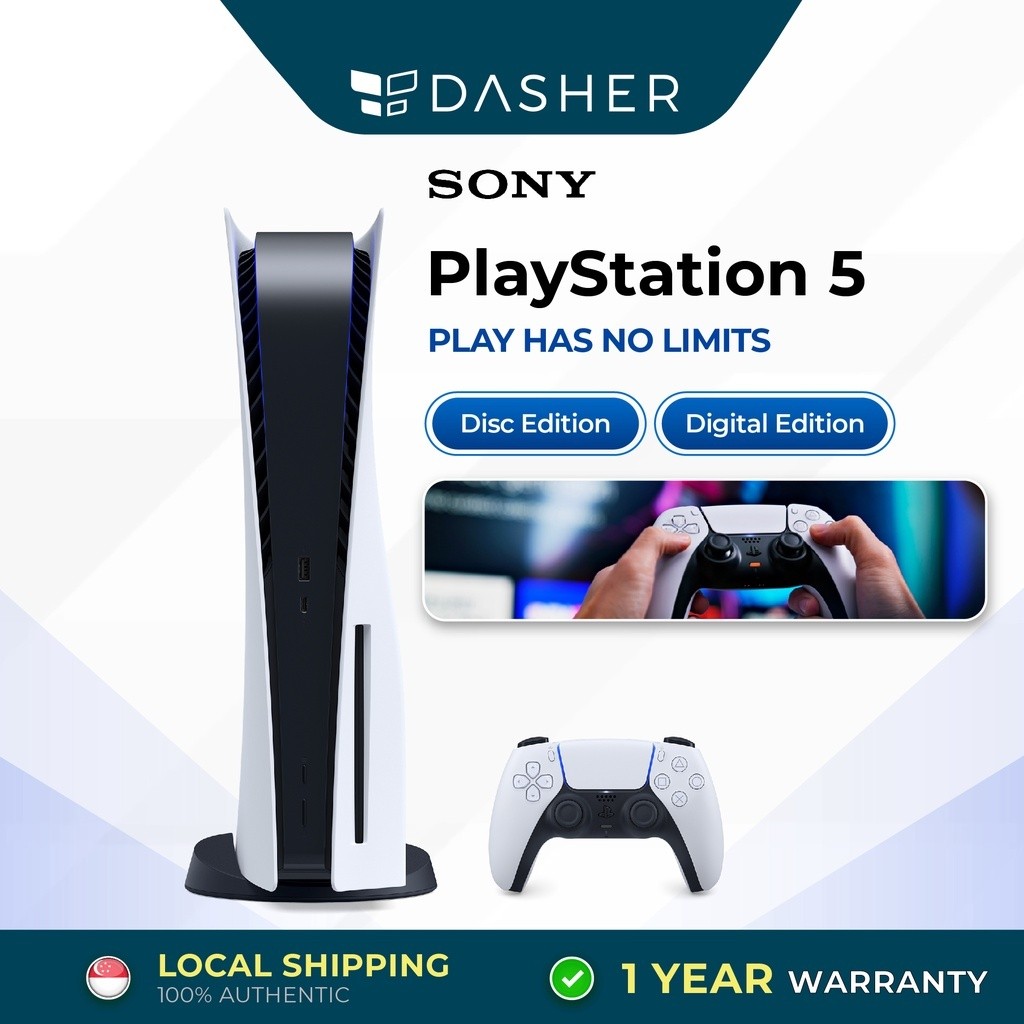 Sony Playstation 5 PS5 Slim Disc / Digital Edition with DualSense ...