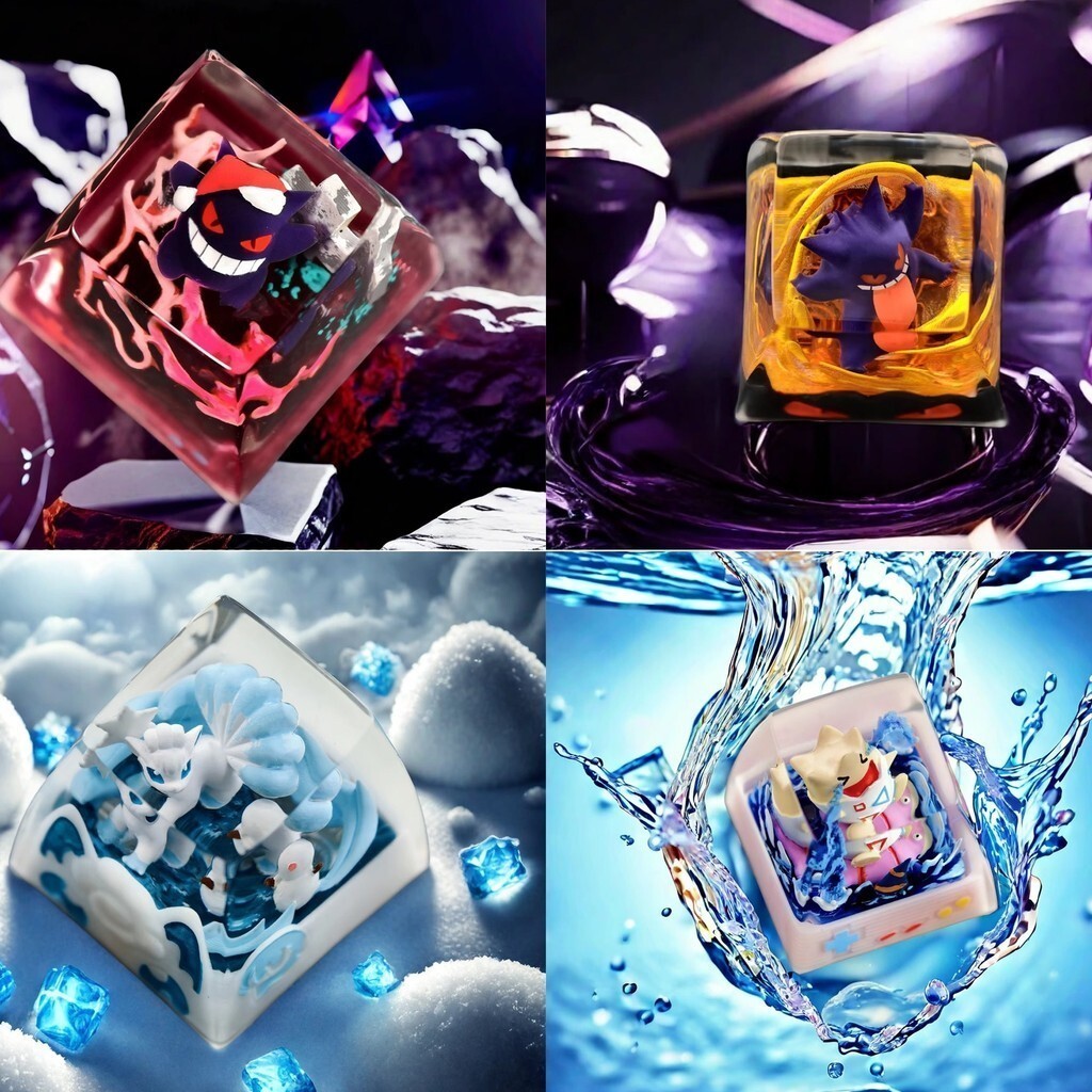 Pokemon Gengar Bulbasaur Dripglue Keycap PBT Dragonite Togepi ...