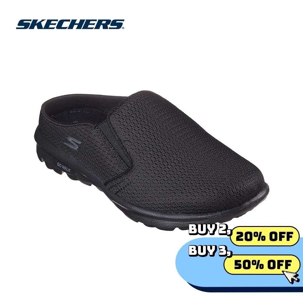 Skechers Women GOwalk Travel Shoes - 124277-BBK Air-Cooled Goga Mat ...