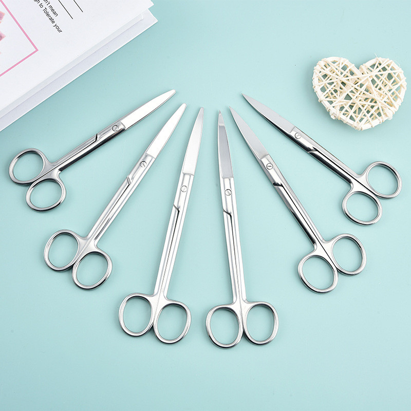Stainless Steel Household Round Tip Scissors All-Steel Surgical Stitch ...