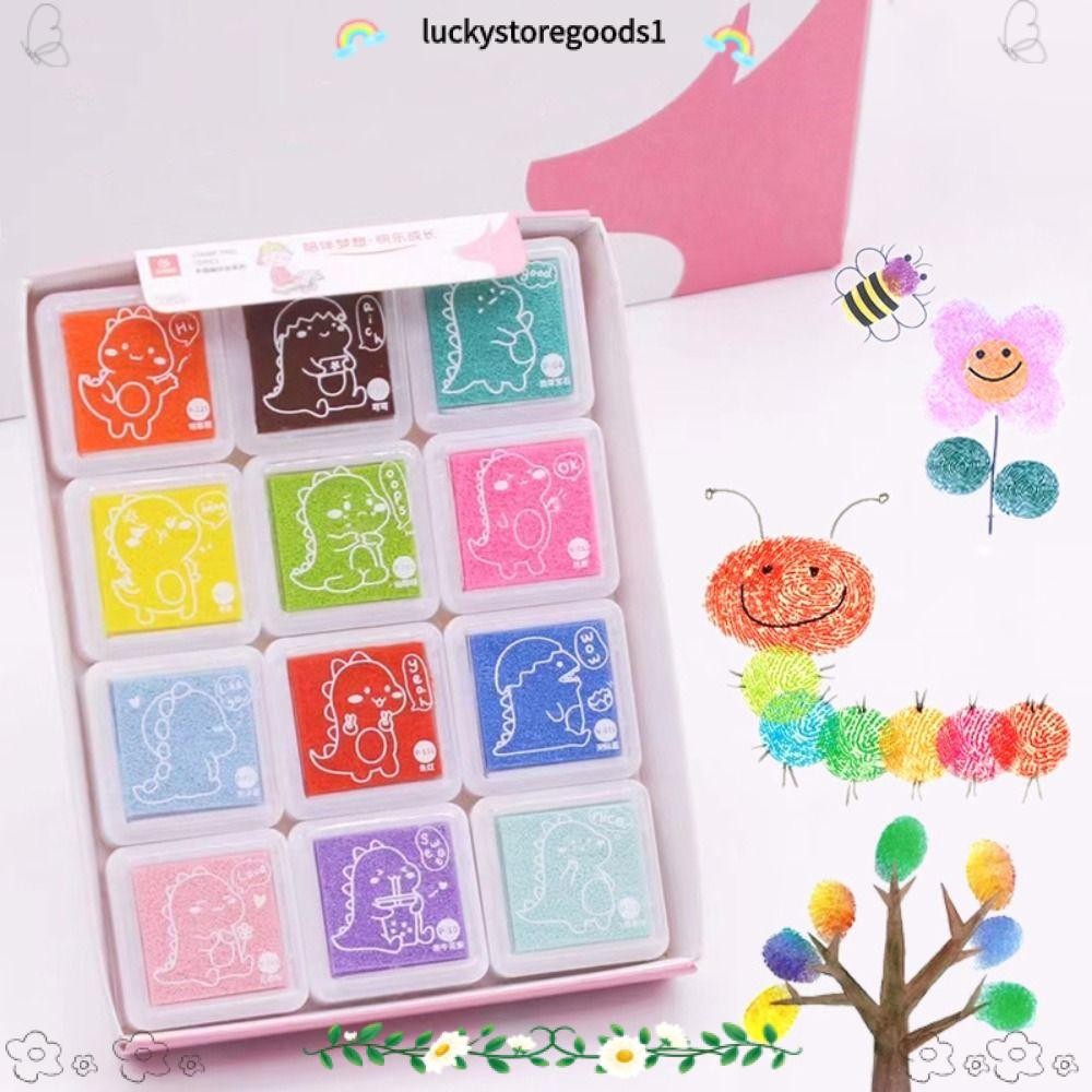 LUCKYSTOREGOODS1 Finger Paint Set, 6/12/24 Color Drawing Toys Finger ...