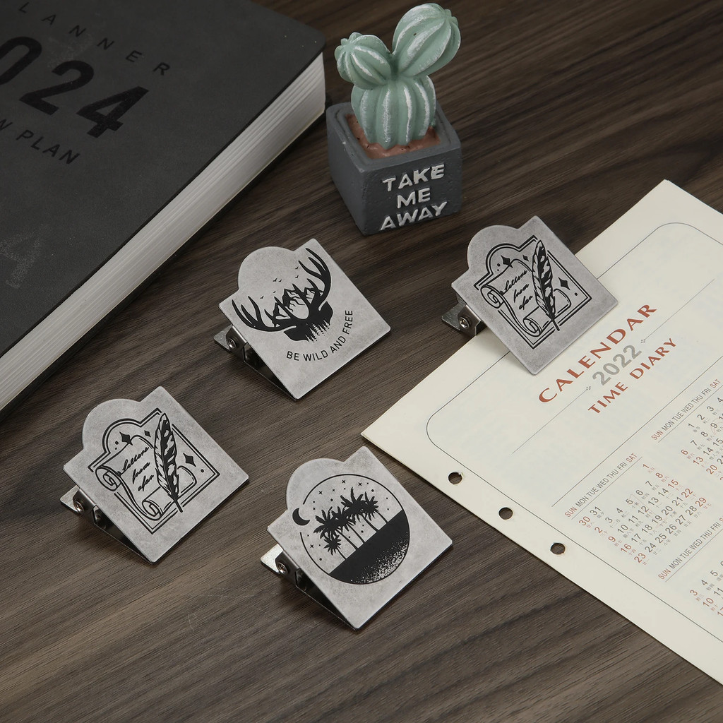 1PCS Retro Metal Binder Clips Foldback Notes Letter File Paper Clip ...