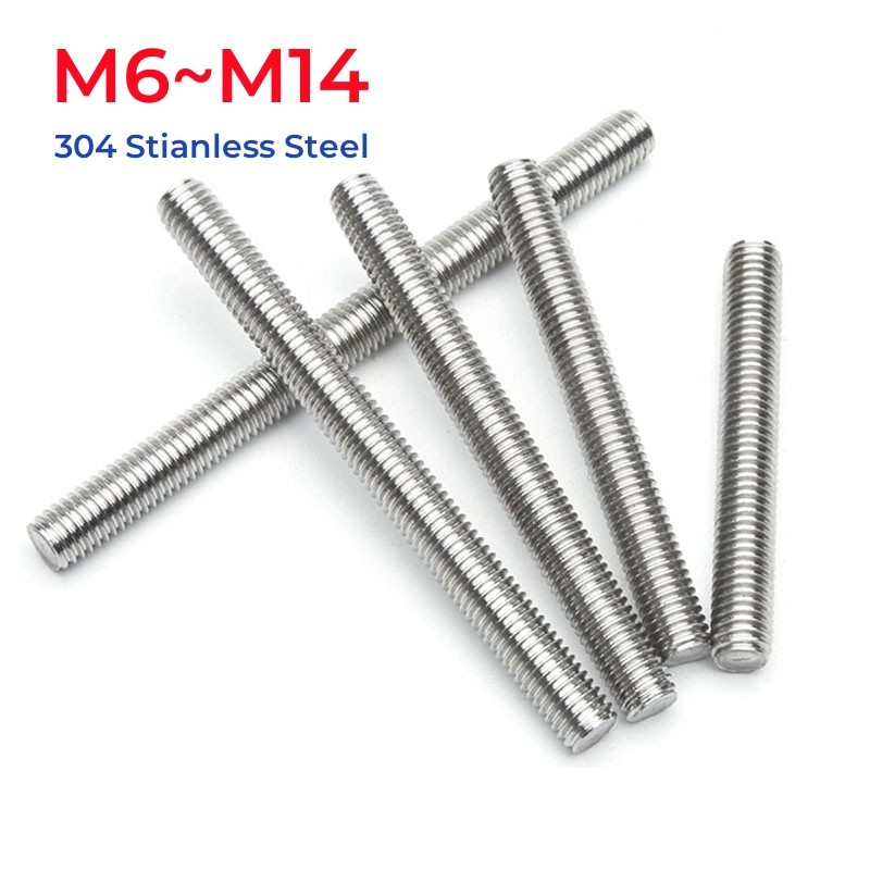 M6 M8 M10 M12 M14 304 Stainless Steel Full Threaded Rod Fully Metric ...