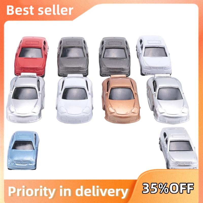 10 Pack 1/87 Mini Model Car Painted Car Models Building Train Scenery ...